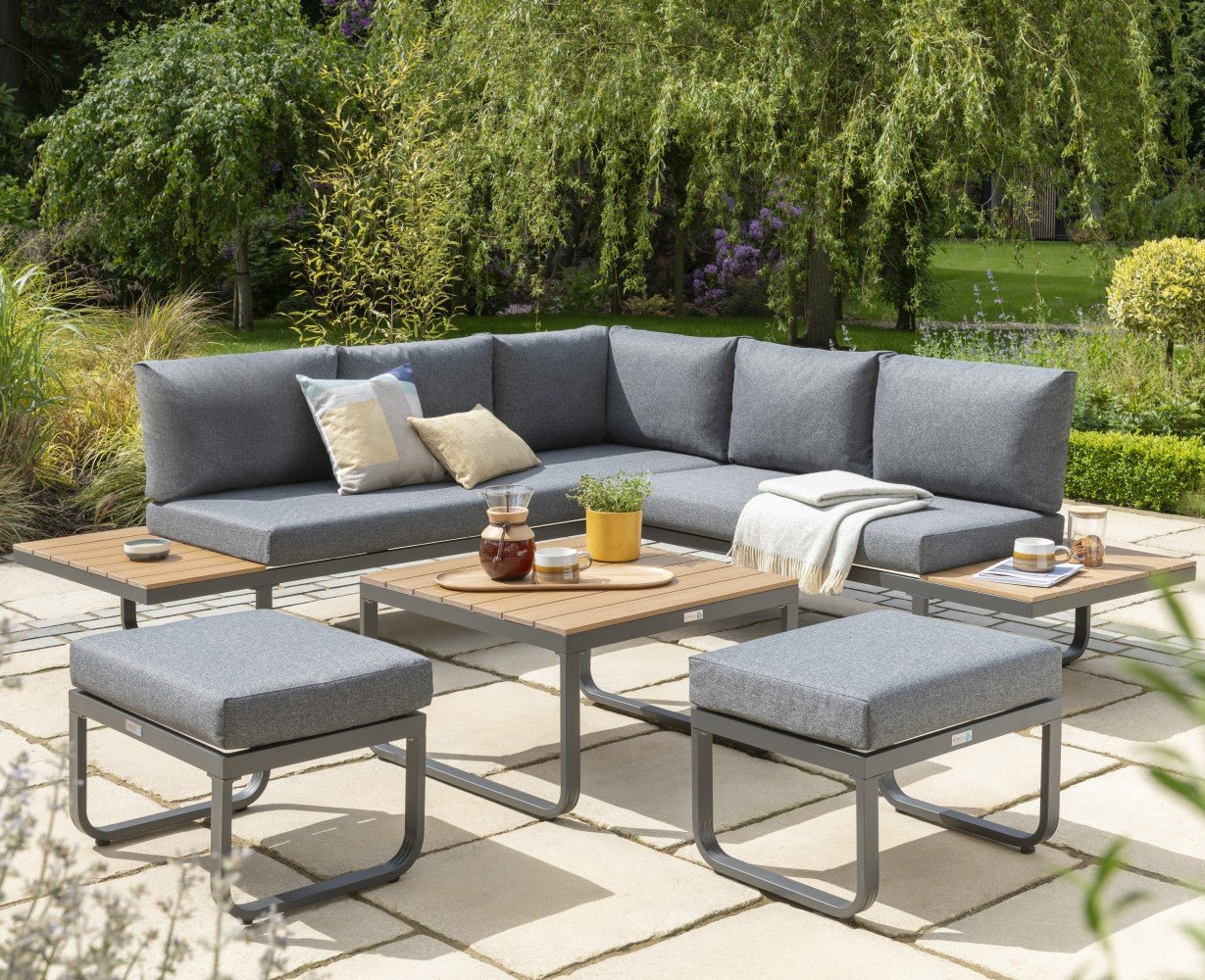 Norfolk Leisure Billingford Mini Corner Set Outdoor Garden Lounge Sofa ...