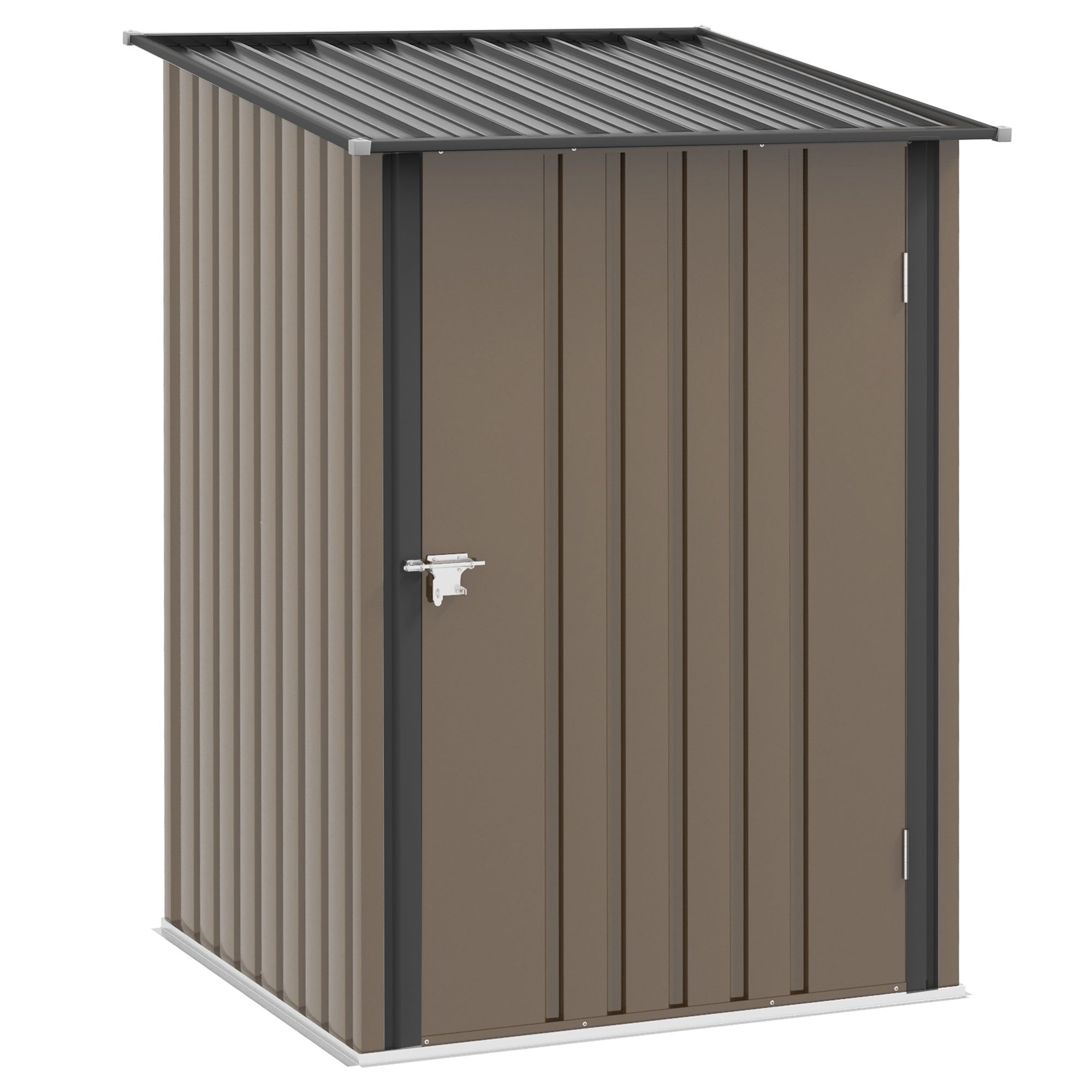 Outsunny 3.3ft x 3.4ft Lean To Steel Garden Shed Weather Resistant ...