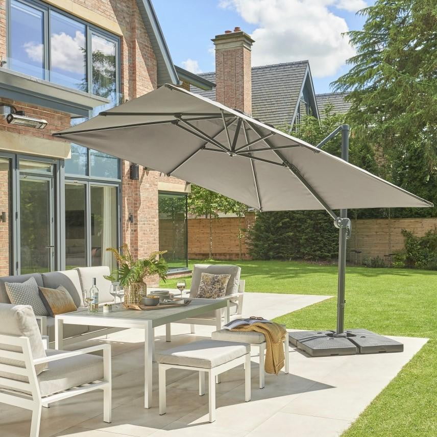 Norfolk Leisure Royce 2.5m Square Cantilever Parasol Package – Clara ...